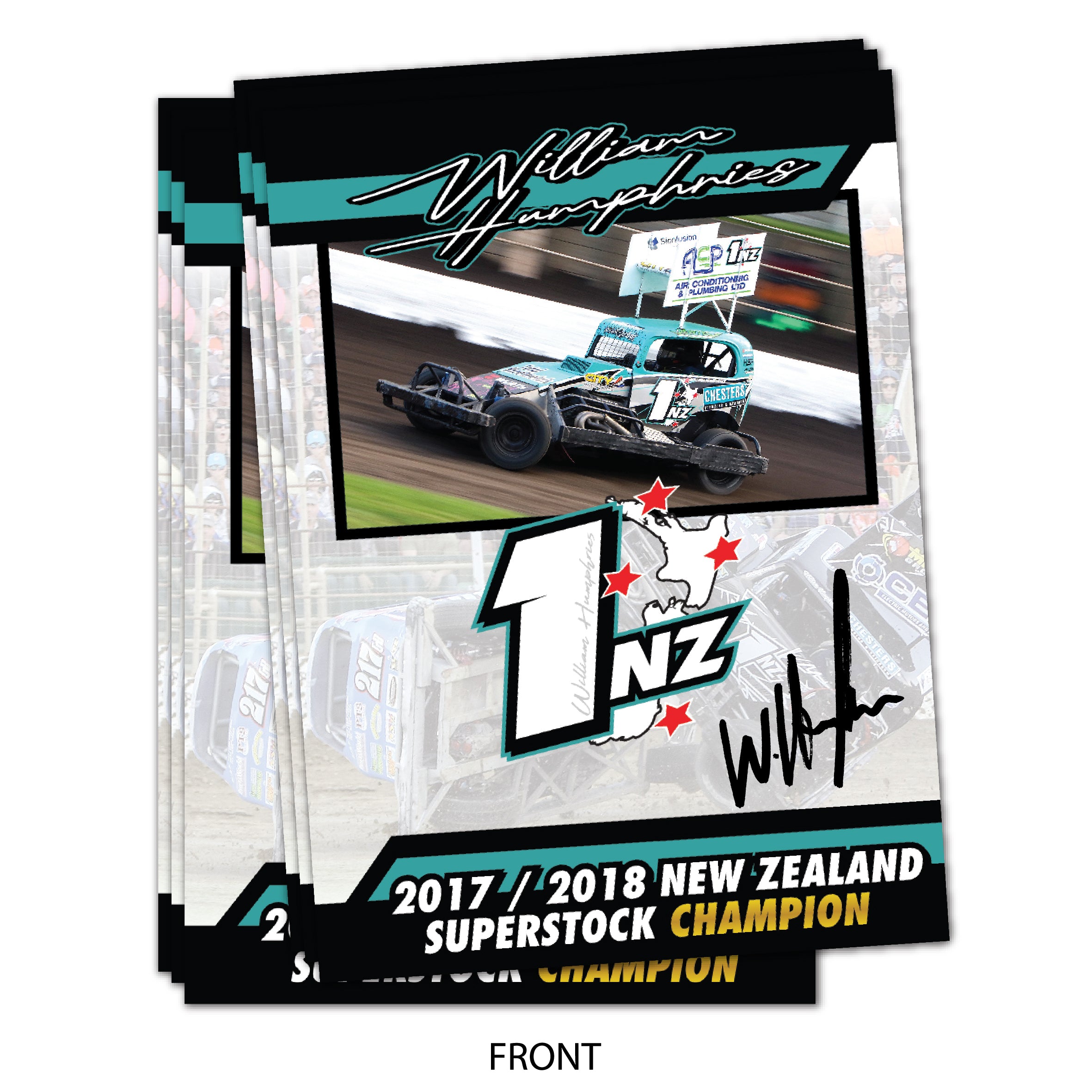 Trading Card (signed) 1NZ – Humphries Racing
